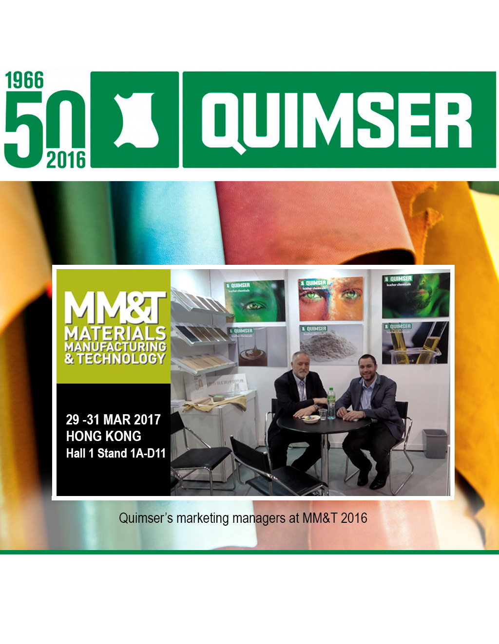 See you at MM&T 2017 Hong Kong - QUIMSER S.A.